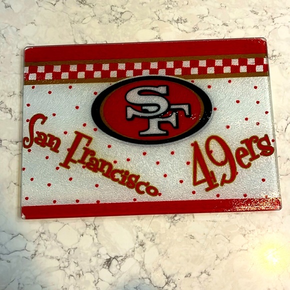 NFL | Kitchen | Vintage Glass San Francisco 49er Cutting Board | Poshmark